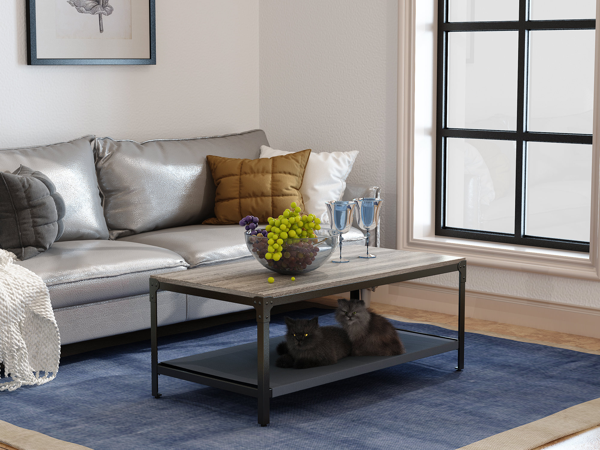 Metal coffee table legs with shelf store